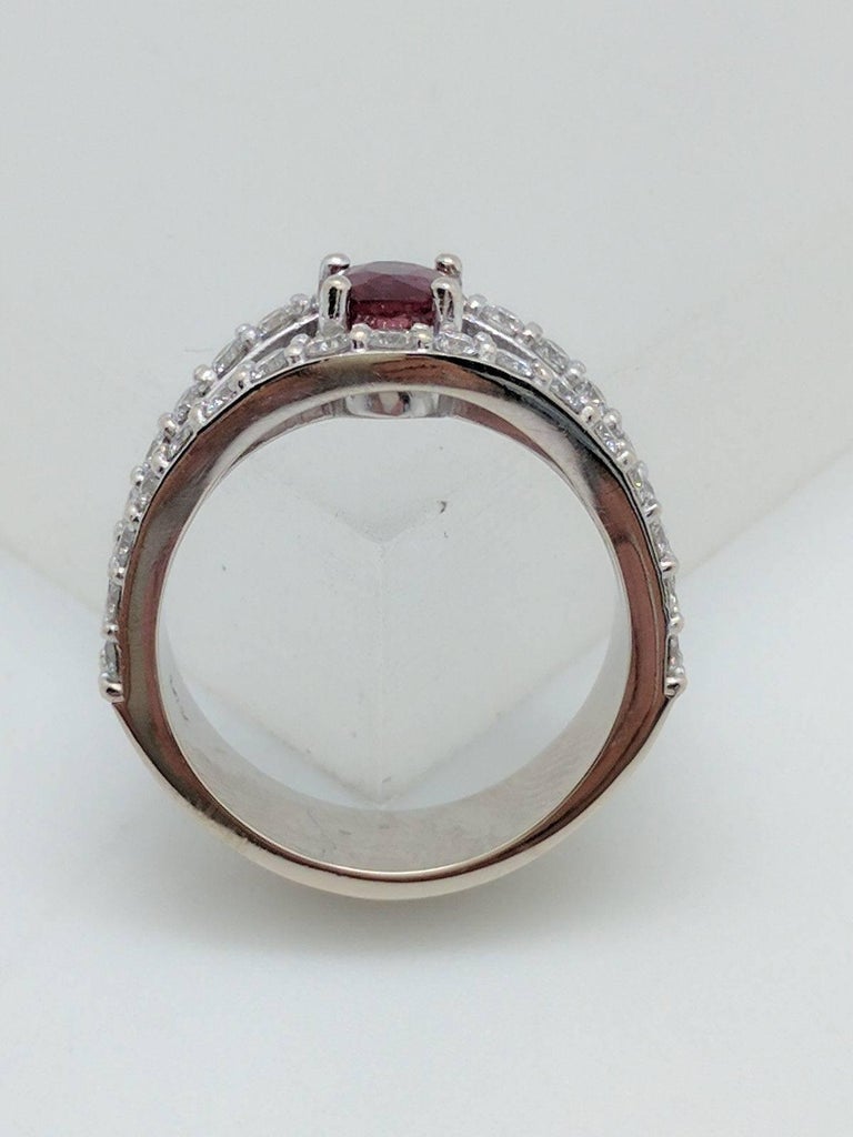 Ruby Black White Diamond Ring at 1stDibs