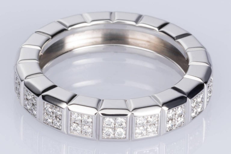 Chopard 'Ice Cube' Collection 18 Karat White Gold Diamond Band Ring at ...