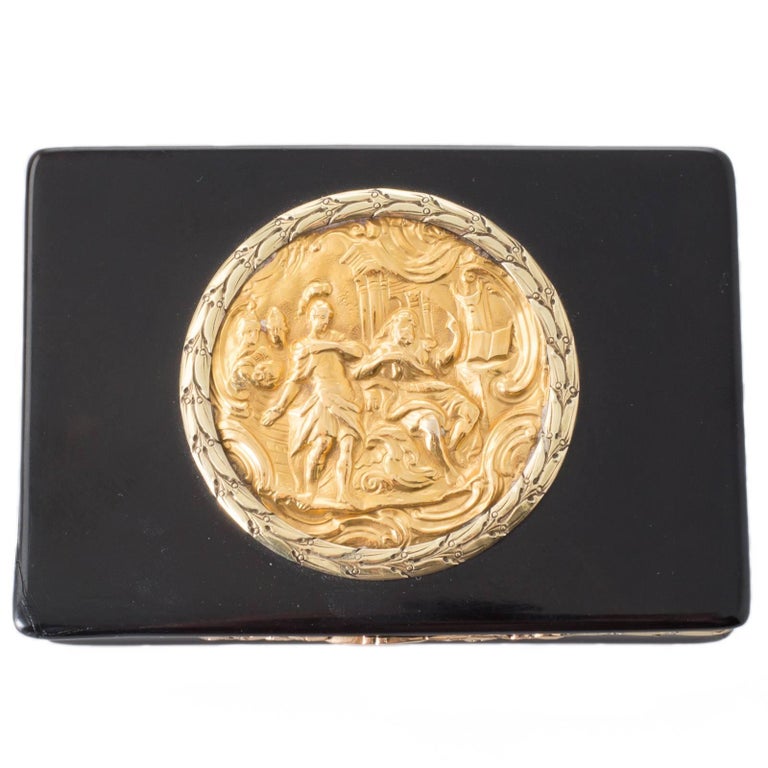 Tortoiseshell Gold Regency Snuff Box For Sale at 1stDibs