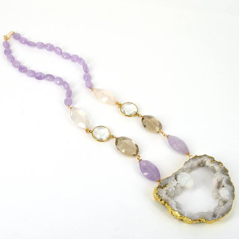 Amethyst Smokey Quartz Clear Quartz Rose Quartz Druzy Agate Gold Fill ...