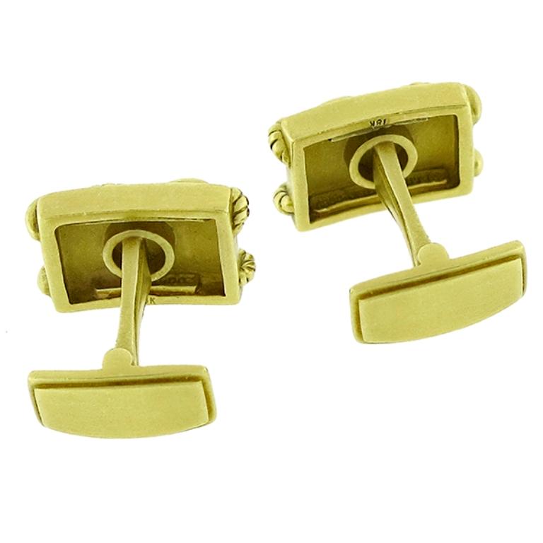 Barry Kieselstein Cord Gold Cufflinks For Sale at 1stDibs