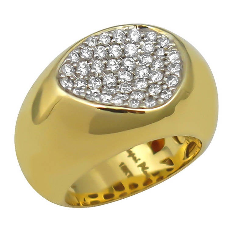 Roberto Coin Diamond Gold Ring at 1stDibs