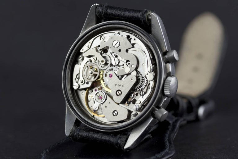 Cortebert CWC Stainless Steel British Airforce Chronograph Wristwatch ...