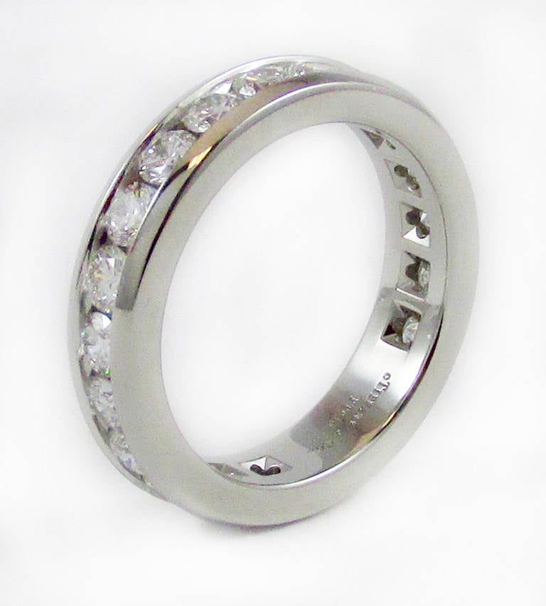 Tiffany and Co. Diamond Platinum Wedding Band at 1stDibs