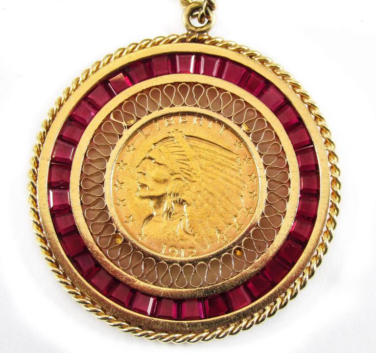 Impressive United States Heavy Gold Coin Chain Necklace at 1stDibs ...