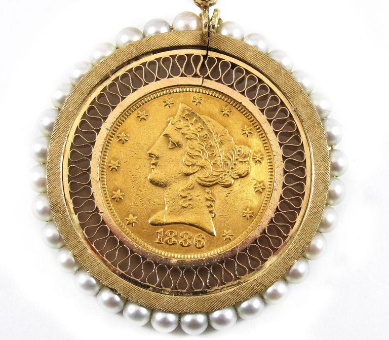 Impressive United States Heavy Gold Coin Chain Necklace at 1stDibs ...