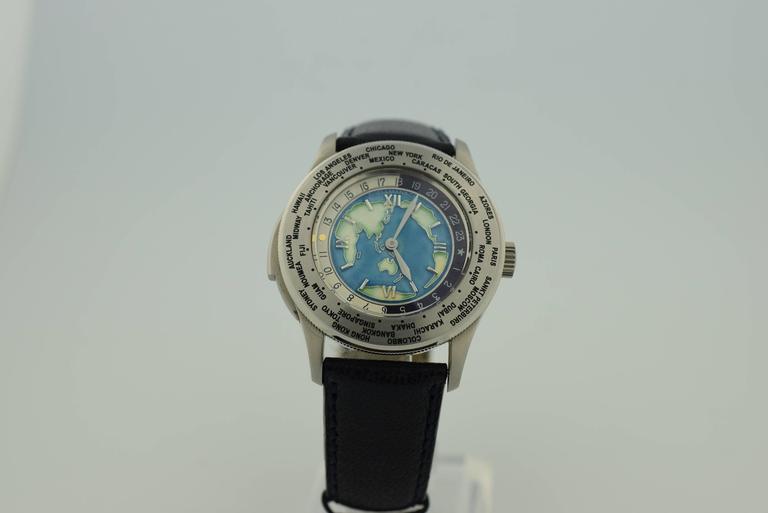 Shellman Silver Plate World time Minute Repeater Quartz Wristwatch at ...