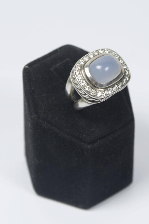 David Yurman Cabochon Moonstone Pave Diamond Sterling Silver Ring at ...