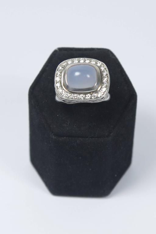 David Yurman Cabochon Moonstone Pave Diamond Sterling Silver Ring at ...