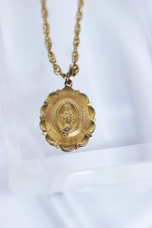 Gold Filled Virgin Mary Pendant and Necklace at 1stDibs | virgin mary ...