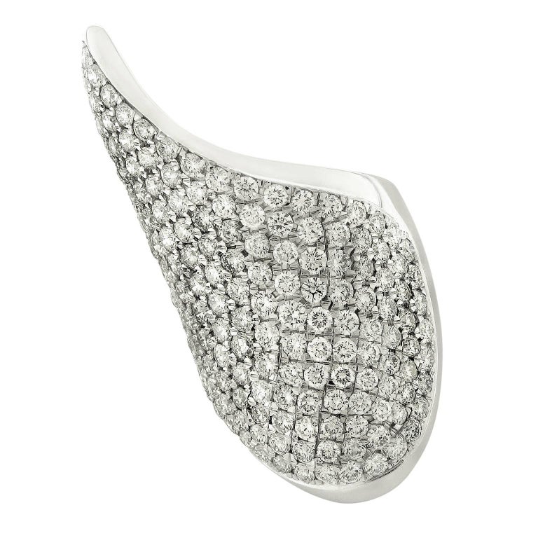 Gavello Iconic White Gold Diamond Pavé Wing Ring For Sale at 1stDibs