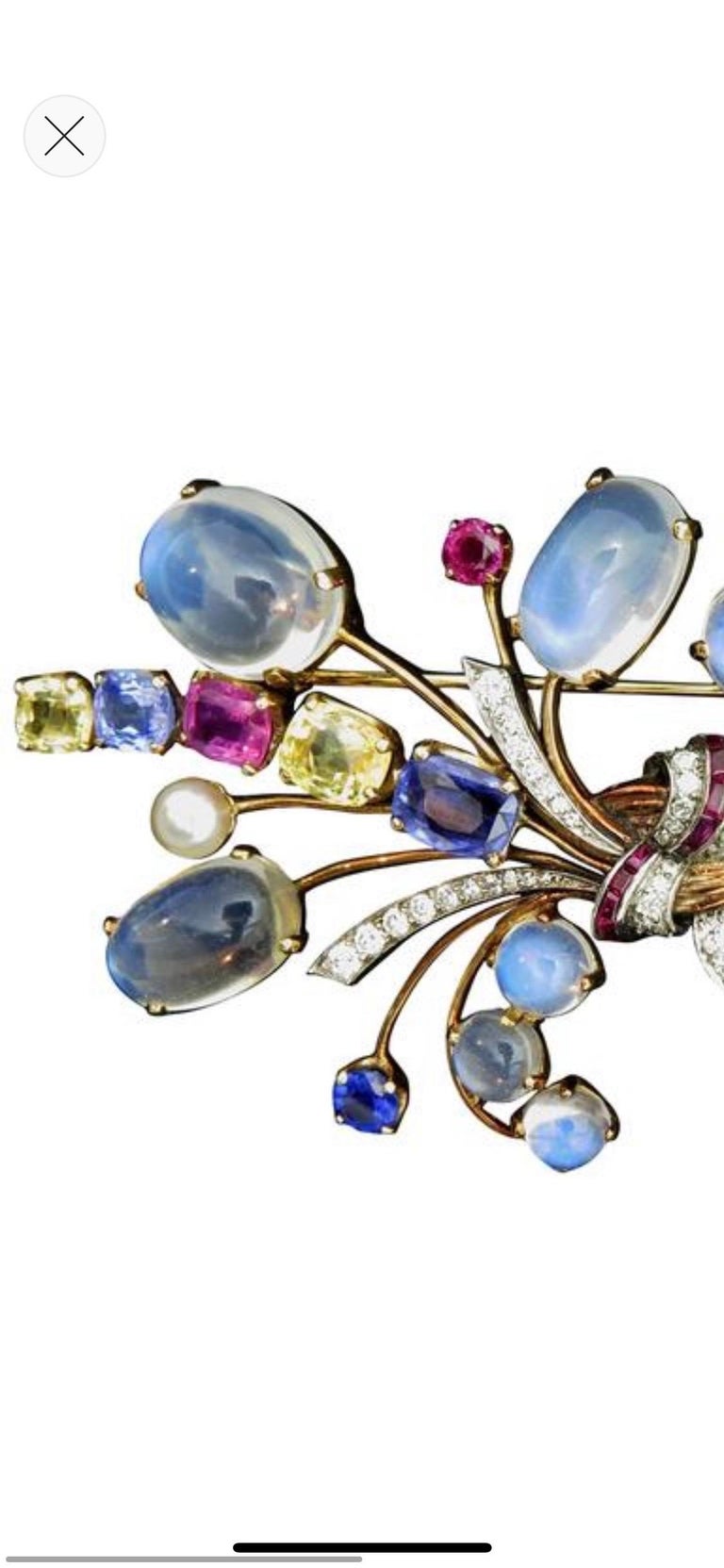 Raymond Yard Gemstone Brooch For Sale at 1stDibs