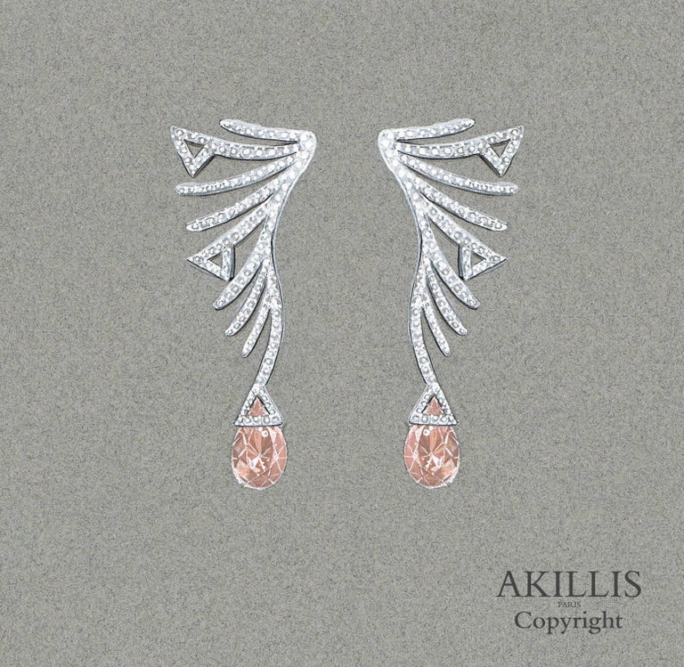 Akillis Cruella Aquamarine Diamond Earrings For Sale at 1stDibs
