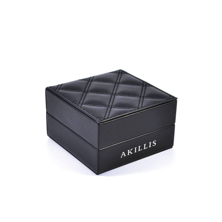 Akillis Puzzle Pendant Earrings 18 Karat White Gold White and Black ...