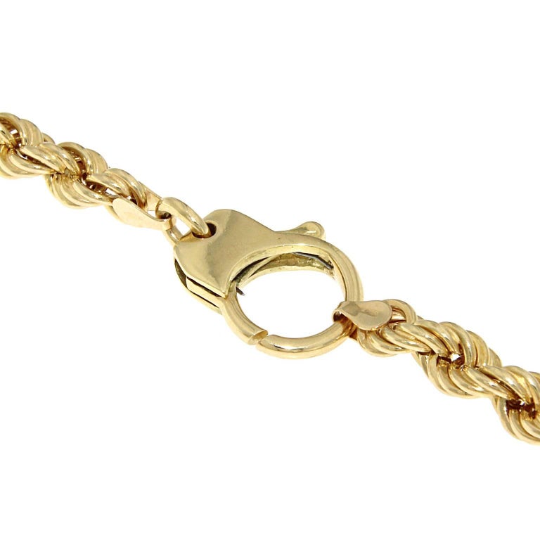 18 Karat Gold Rope Chain Necklace at 1stDibs | 18 karat gold rope ...