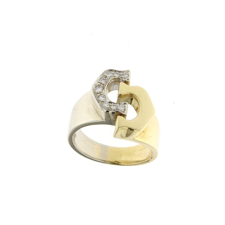 Contrariè Double C Ring in Two Colors For Sale at 1stDibs