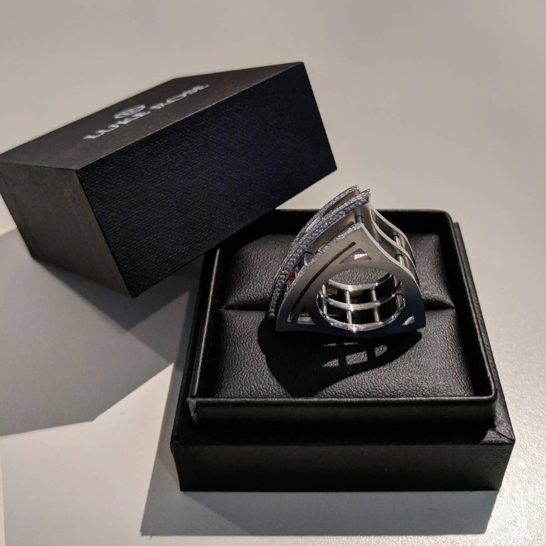 Luke Rose Platinum and Diamond Award Winning Cocktail Ring For Sale at ...