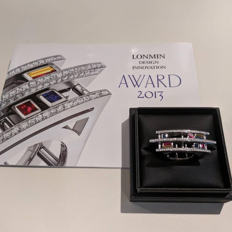Luke Rose Platinum and Diamond Award Winning Cocktail Ring For Sale at ...