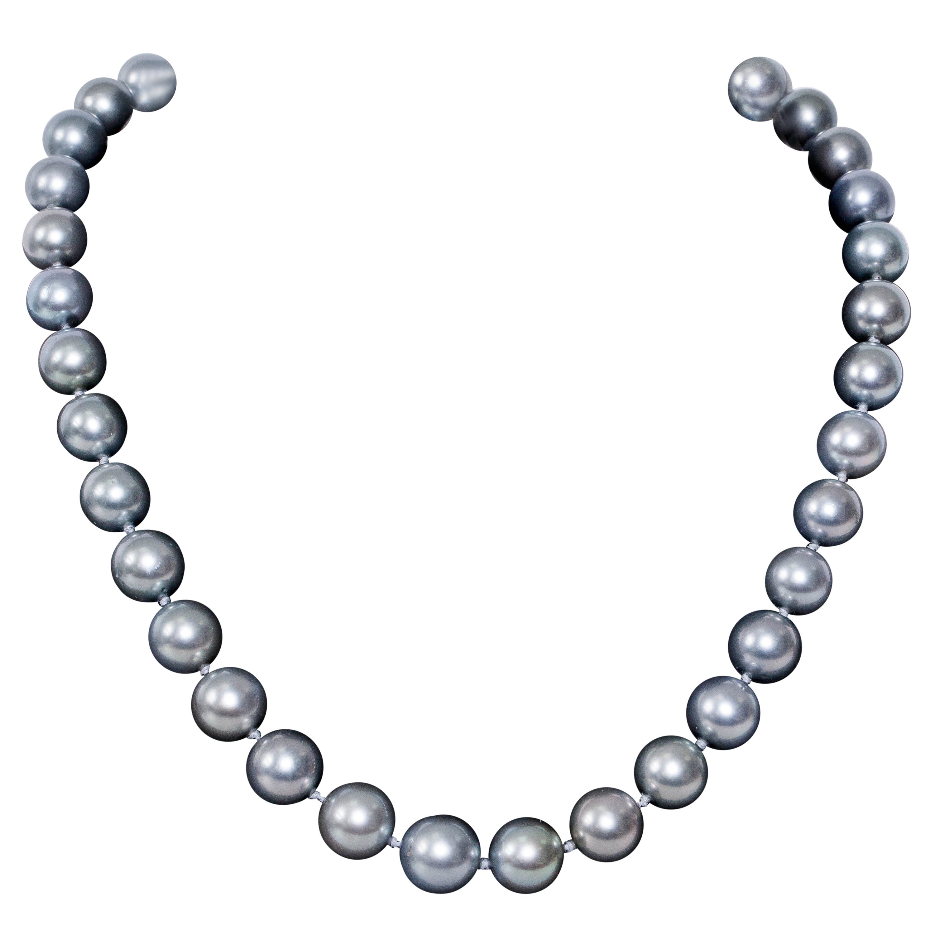 HARBOR D. Ombre Tahitian Diamond Pearl Necklace 8-13.9 MM For Sale at ...