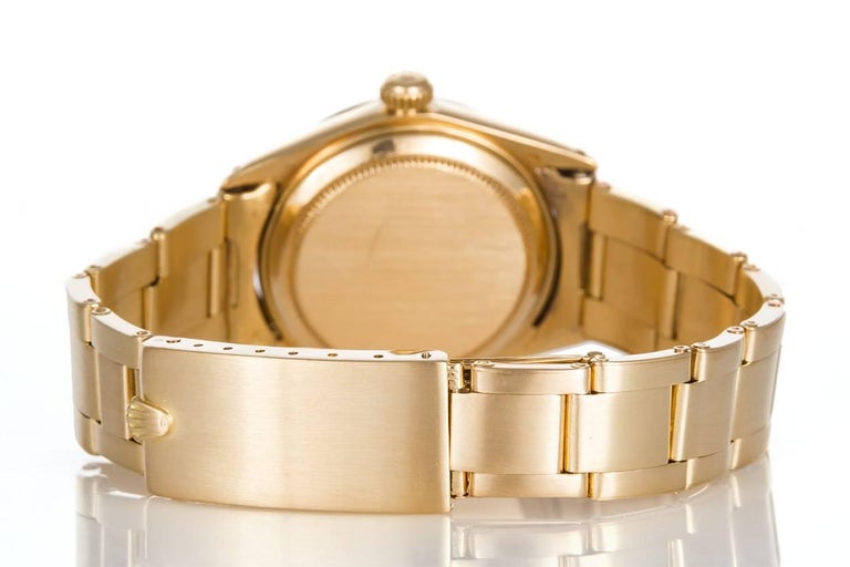 Rolex Yellow Gold Diamond Dial Mother-of-Pearl Datejust Wristwatch Ref ...