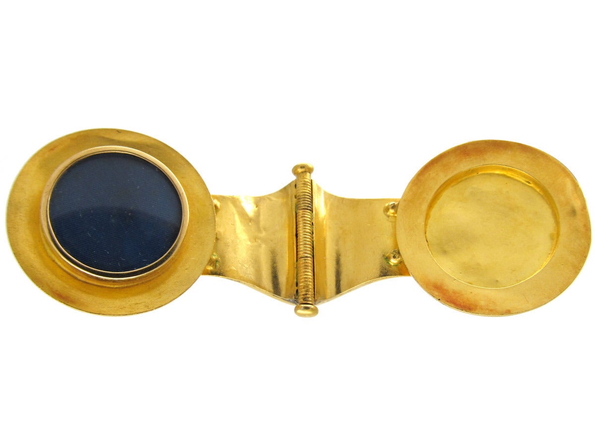 Gold Micromosaic Bulla Pendant For Sale at 1stDibs