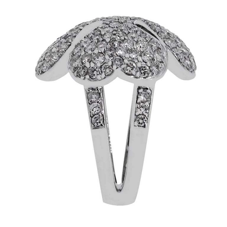 Pave Diamond Clover Ring at 1stDibs