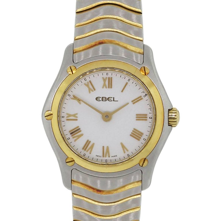 Ebel Yellow Gold Stainless Steel Classic Wave Quartz Wristwatch at 1stDibs