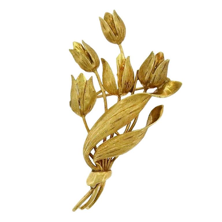Tiffany and Co. Tulip Brooch For Sale at 1stDibs