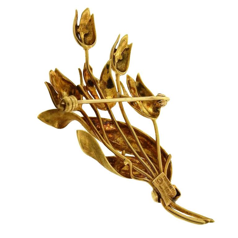 Tiffany and Co. Tulip Brooch For Sale at 1stDibs