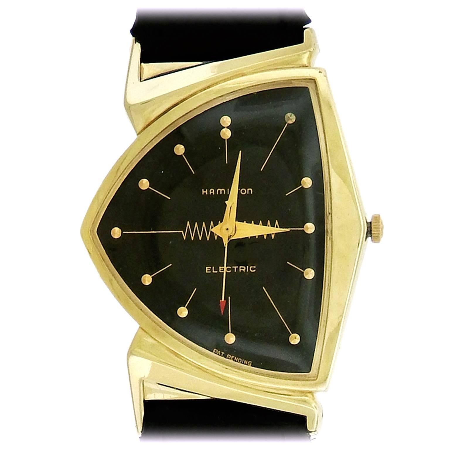 Hamilton Yellow Gold Asymmetrical Pacer Wristwatch, circa 1958 For Sale ...