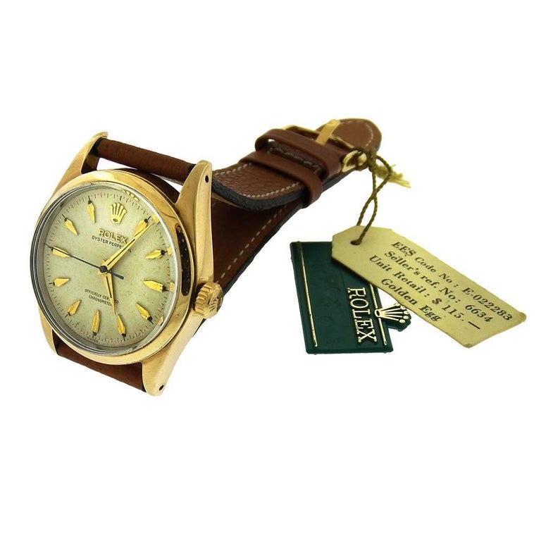 Rolex Yellow Gold Stainless Steel Golden Egg Automatic Wristwatch Ref ...