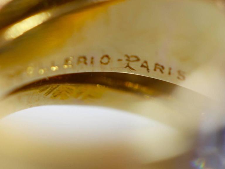 1960s Mellerio Paris Sapphire and Diamond Ring at 1stDibs
