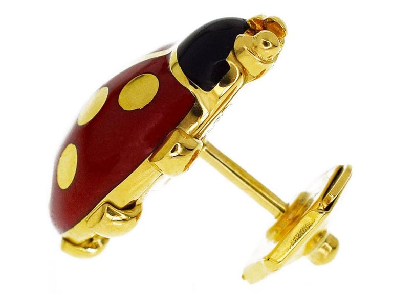 Cartier Ladybug Motif Pin Brooch 18 Karat Yellow Gold at 1stdibs