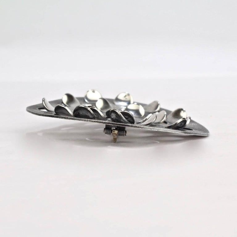 Sterling Silver Modernist Scales Brooch by Grete Prytz Kittelsen for J ...