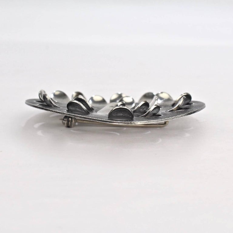 Sterling Silver Modernist Scales Brooch by Grete Prytz Kittelsen for J ...