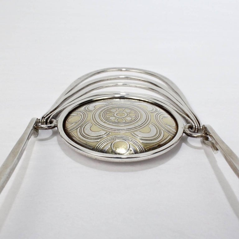 Nubia Modernist Sterling Silver Necklace by Mary Ann Scherr for Reed ...