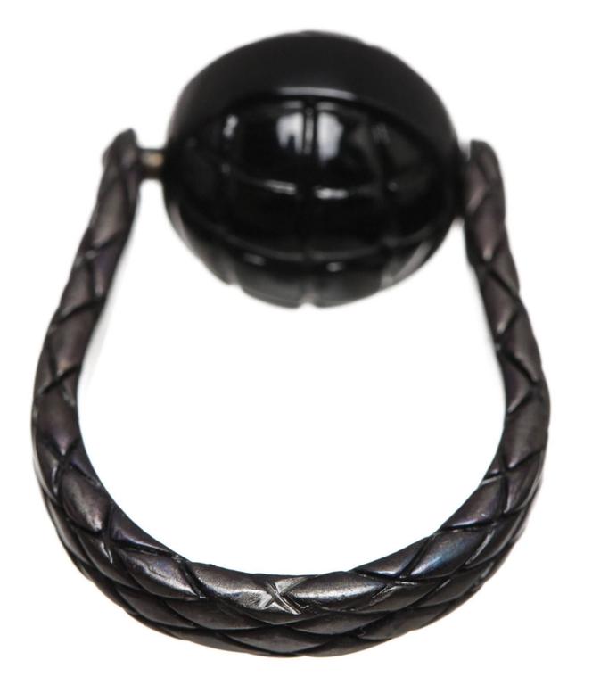 Bottega Veneta Black Spinning Ball Ring For Sale at 1stDibs