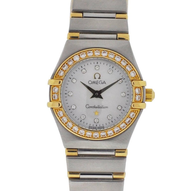 Omega Ladies Yellow Gold Stainless Steel Constellation Quartz ...
