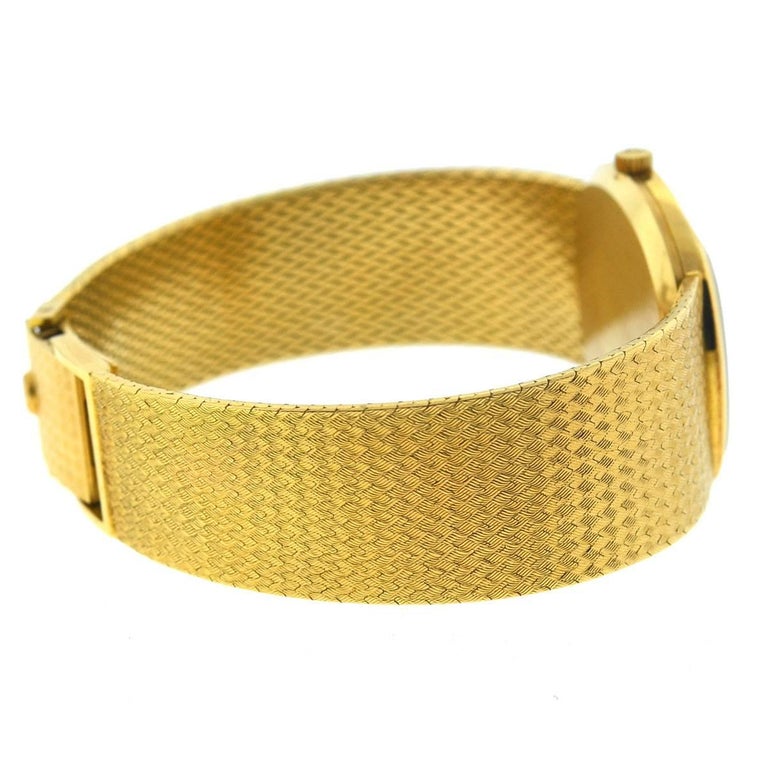 Patek Philippe 3857 18 Karat Yellow Gold Blue Dial Watch at 1stDibs ...