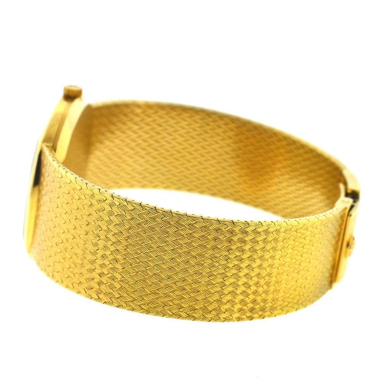 Patek Philippe 3857 18 Karat Yellow Gold Blue Dial Watch at 1stDibs ...