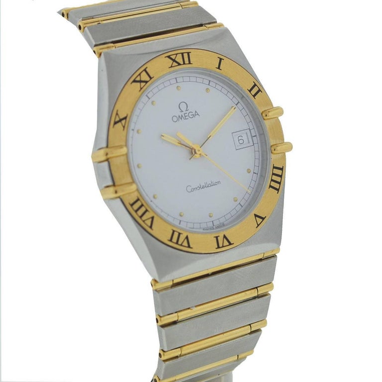 Omega Constellation Two-Tone Quartz Watch at 1stDibs | omega 2 tone watch