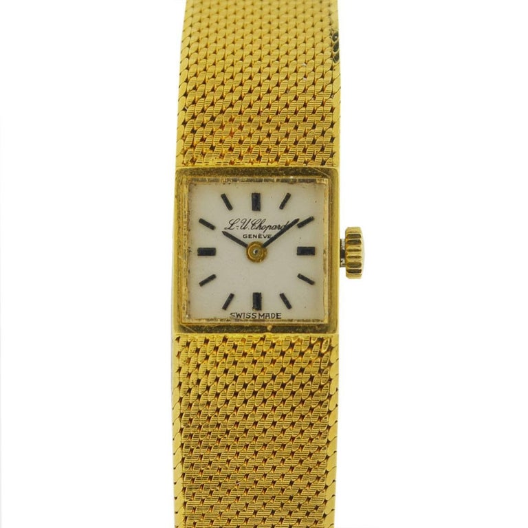 Vintage Chopard 18 Karat Yellow Gold Ladies Watch at 1stDibs
