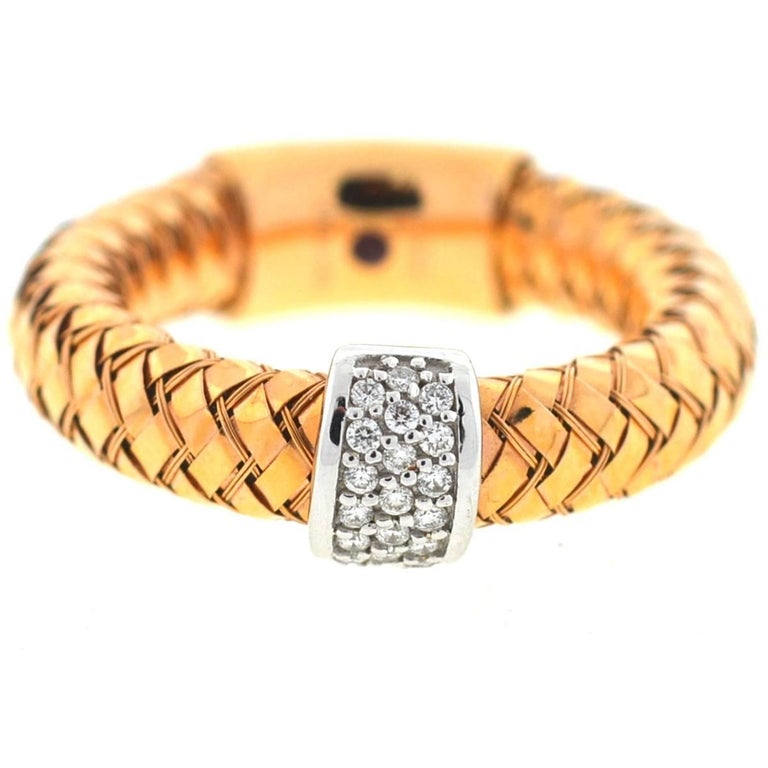 Roberto Coin 18 Karat Rose Gold Primavera Ring at 1stDibs | roberto ...