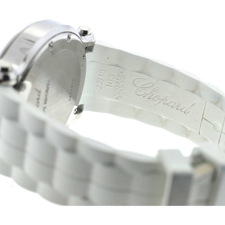 Chopard Floating Diamonds Stainless Steel Rubber Strap Watch at 1stDibs
