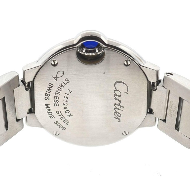Cartier 3009 Ballon Bleu Stainless Steel Ladies Watch For Sale at ...