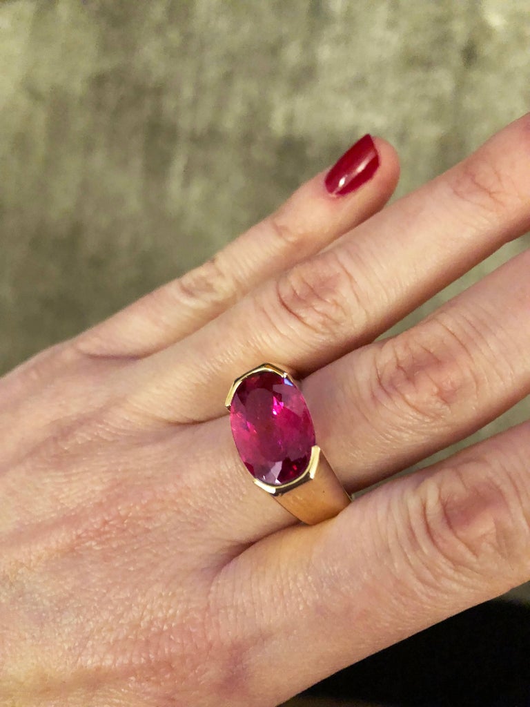 8.58 Carat Rubelite Valadier Ring For Sale at 1stDibs