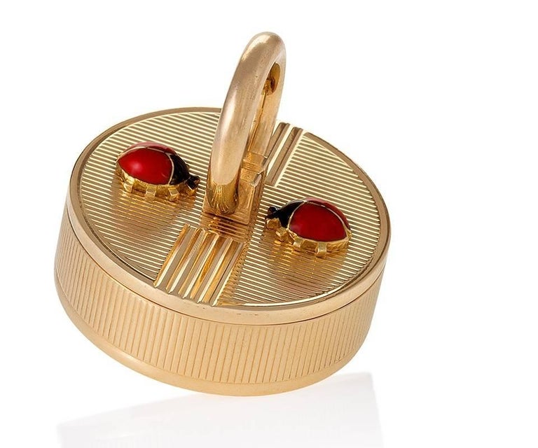 Cartier London Mid-20th Century Gold and Enamel Pillbox at 1stDibs ...