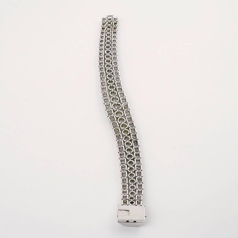 Triple Diamond Line Bracelet at 1stDibs