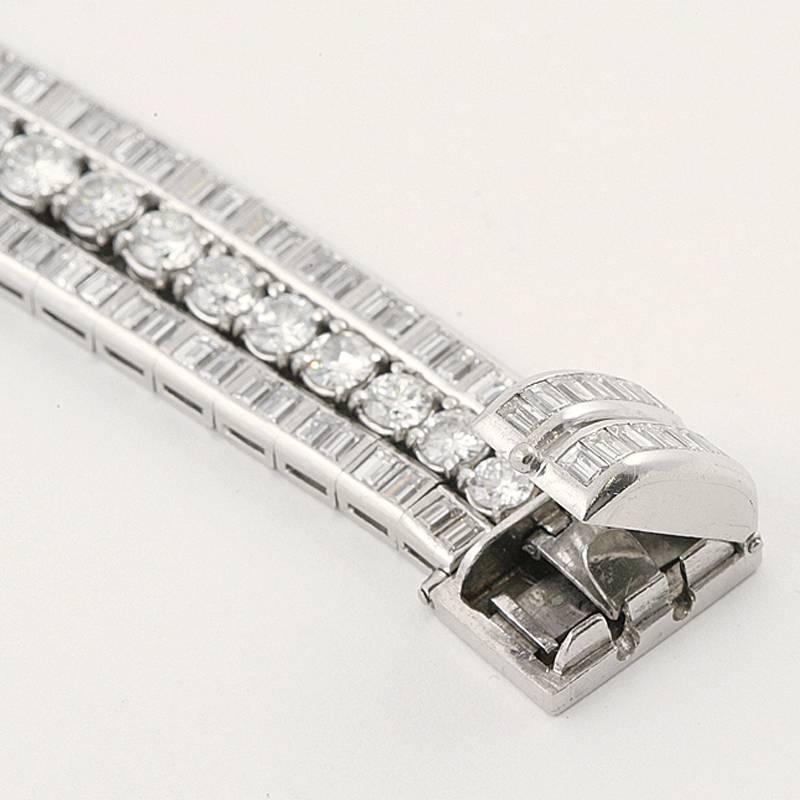 Triple Diamond Line Bracelet at 1stDibs