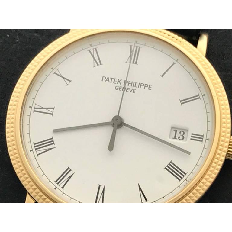 Patek Philippe Yellow Gold Calatrava Quartz Wristwatch Ref 3744 J at ...